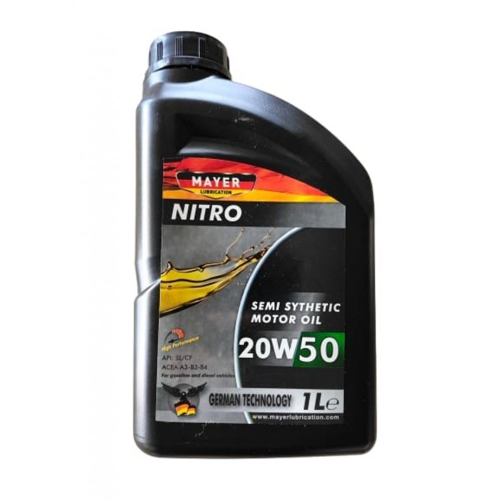 Mayer Nitro 20w50 Yarı Sentetik Motor Yağı 1lt