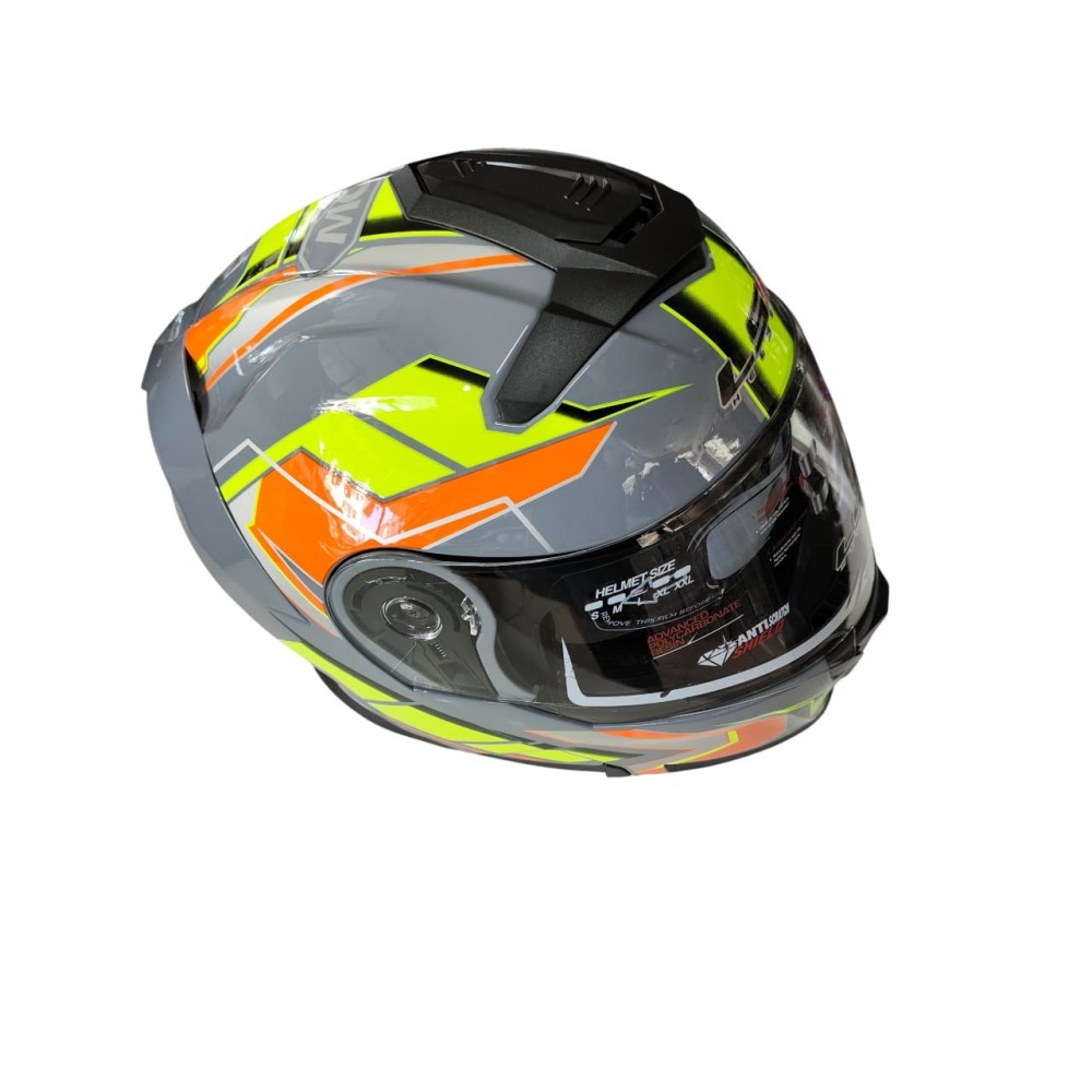 Ls5 Helmets Çeneden Açılır Kask Vizörlü Nardo Gri - Sarı